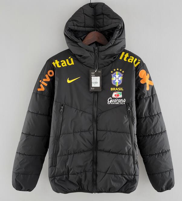 Brazil 2022/23 Black Cotton Jacket | Dosoccerjersey Shop