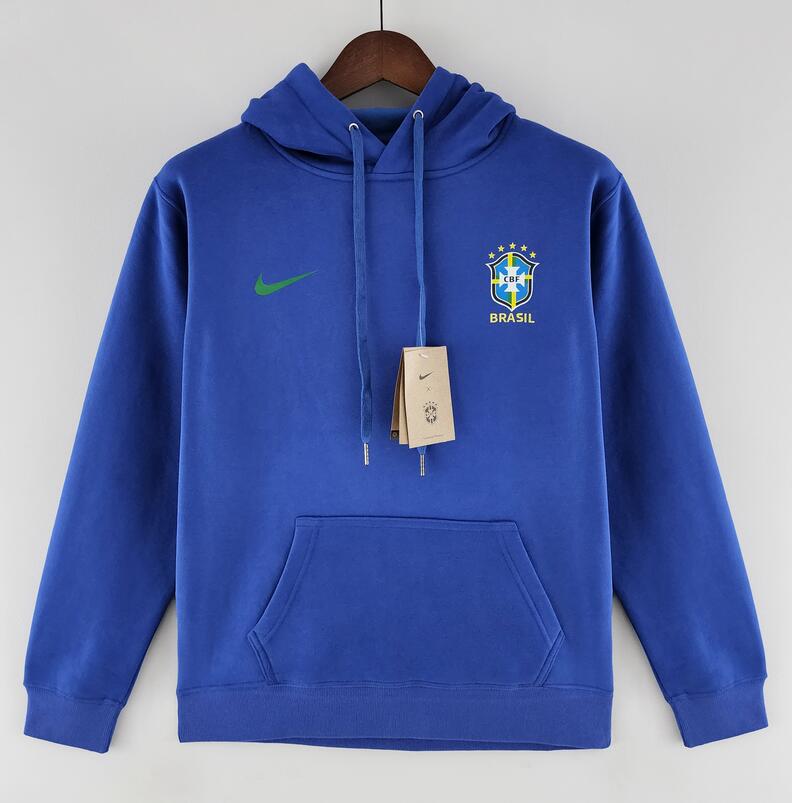 Brazil 2022 Blue Hoodie Top | Dosoccerjersey Shop