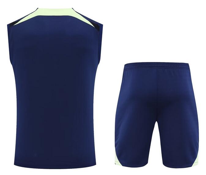 Brazil 2022 World Cup Navy Vest Training Suit (Shirt+Shorts ...