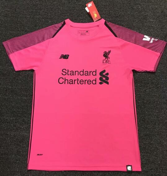 Liverpool 2018/19 Pink Goalkeeper Shirt Soccer Jersey Men ...