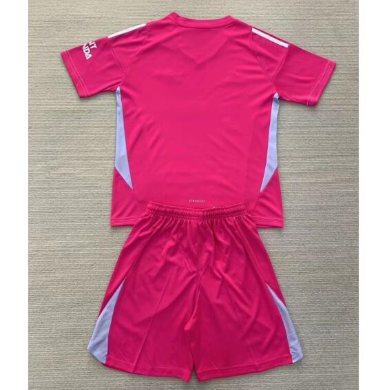 Arsenal 2024/25 Goalkeeper Kids Pink Soccer Team Kit Children Shirt and ...