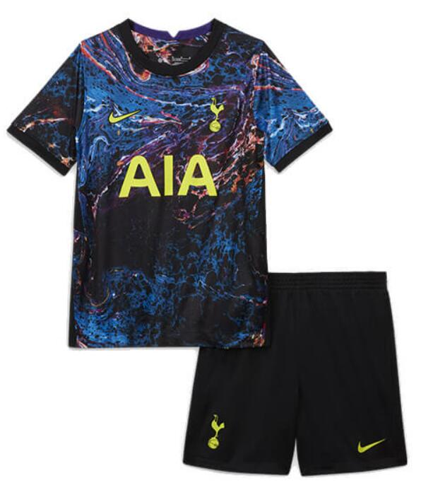 Tottenham Hotspur 2021/22 Away Kids Soccer Kit Children Shirt and ...