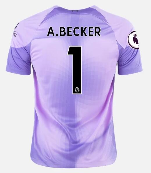 Liverpool 2022/23 Goalkeeper 1 ALISSON BECKER Shirt Soccer Jersey ...