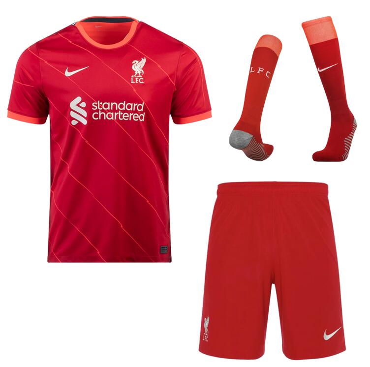 Liverpool 2021/22 Home Soccer Team Whole Kit | Dosoccerjersey Shop