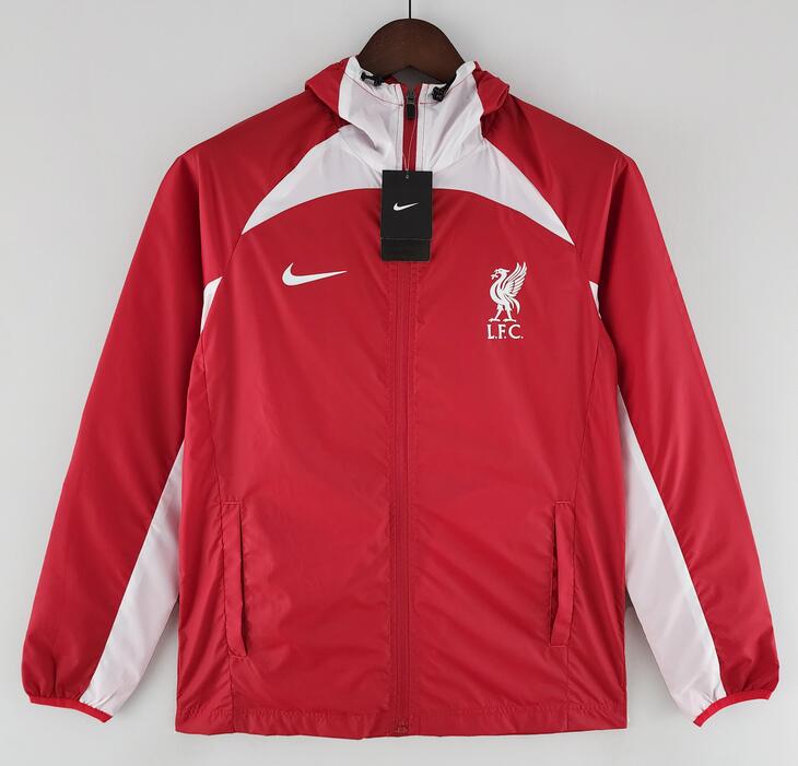 Liverpool 2022/23 Red White Windbreaker Jacket | Dosoccerjersey Shop