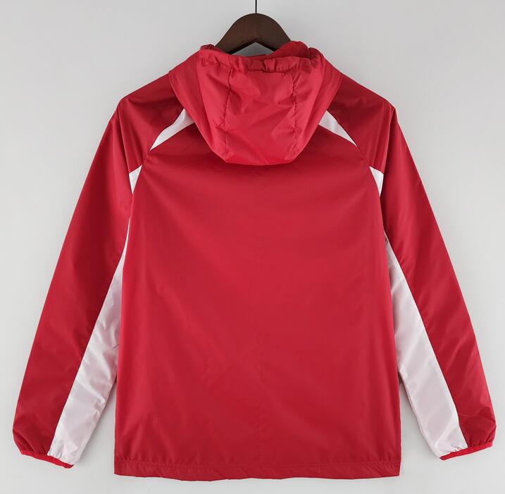 Liverpool 2022/23 Red White Windbreaker Jacket | Dosoccerjersey Shop