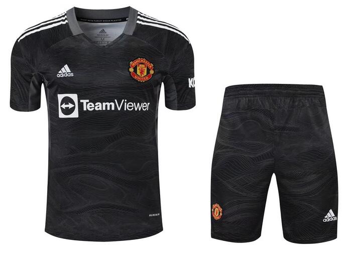 Manchester United 2021/22 Black Goalkeeper Soccer Team Kit ...