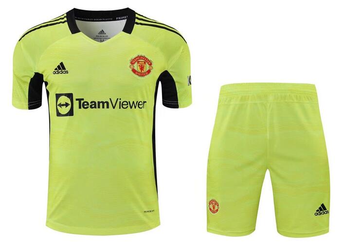 Manchester United 2021/22 Green Goalkeeper Soccer Team Kit ...