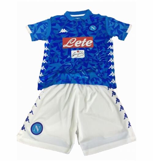 Napoli 2018/19 Home Kids Soccer Jersey Kit Children Shirt + Shorts ...