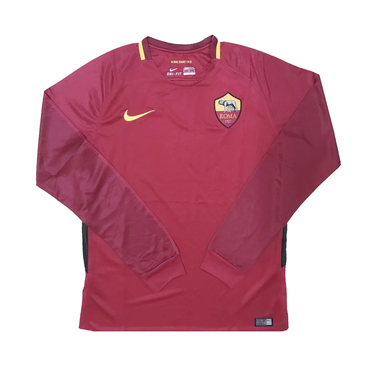 AS Roma 2017/18 Home Long Sleeved Shirt Soccer Jersey | Dosoccerjersey Shop