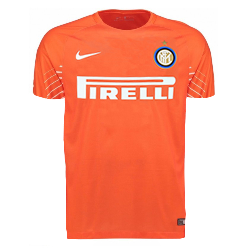 Inter Milan 2017/18 Orange Goalkeeper Shirt Soccer Jersey ...