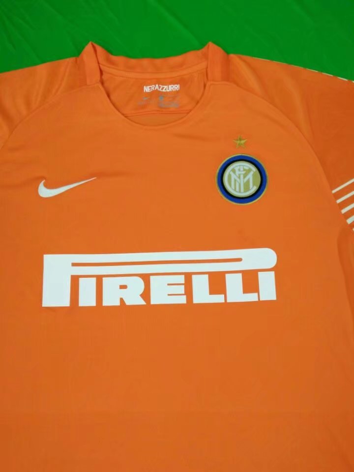Inter Milan 2017/18 Orange Goalkeeper Shirt Soccer Jersey ...