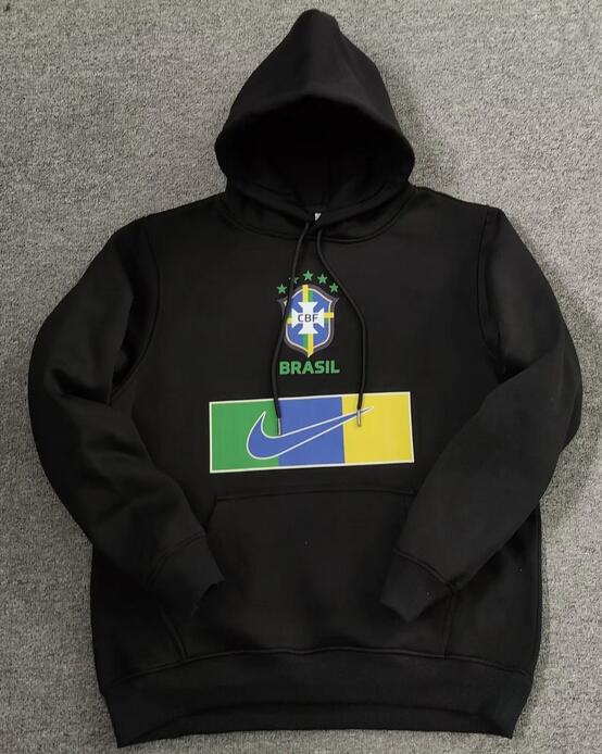 Brazil 2022 World Cup Black Hoodie Sweatshirt | Dosoccerjersey Shop