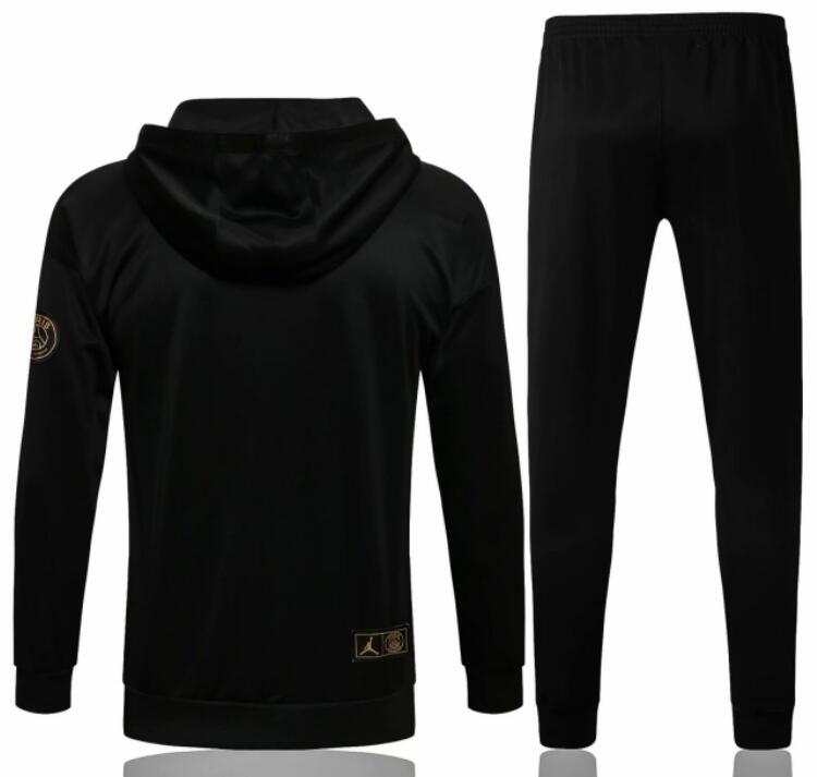 PSG 2021/22 Black Training Suits (Hoodie Jacket+Trouser ...