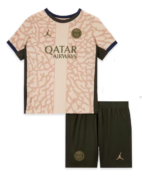 PSG 2023/24 Fourth Kids Soccer Jersey Kit Children Shirt + Shorts ...