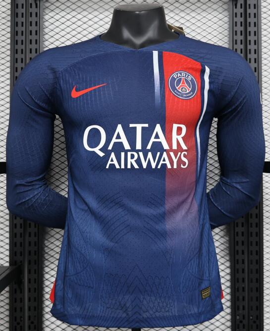 PSG 2023/24 Home Long Sleeved Match Version Shirt Soccer Jersey ...