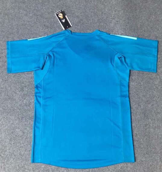 Real Madrid 2018/19 Away Blue Goalkeeper Shirt Soccer Jersey ...