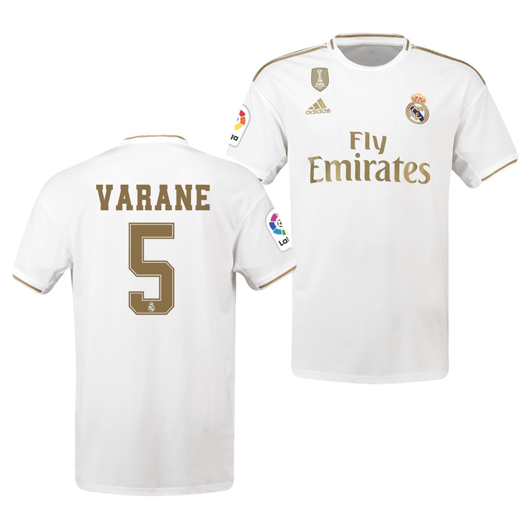 Real Madrid 2019/20 Home 5 Raphael Varane Shirt Soccer Jersey ...