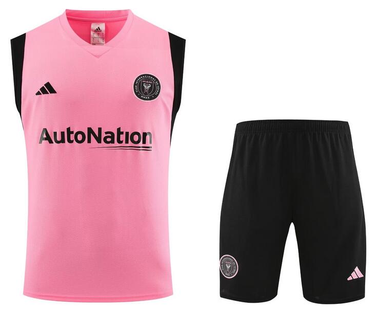 Inter Miami 2023/24 Pink Training Vest Uniforms (Shirt+Shorts ...