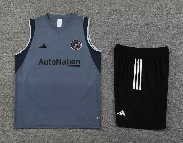 Inter Miami 2023/24 Grey Training Vest Uniforms (Shirt+Shorts ...