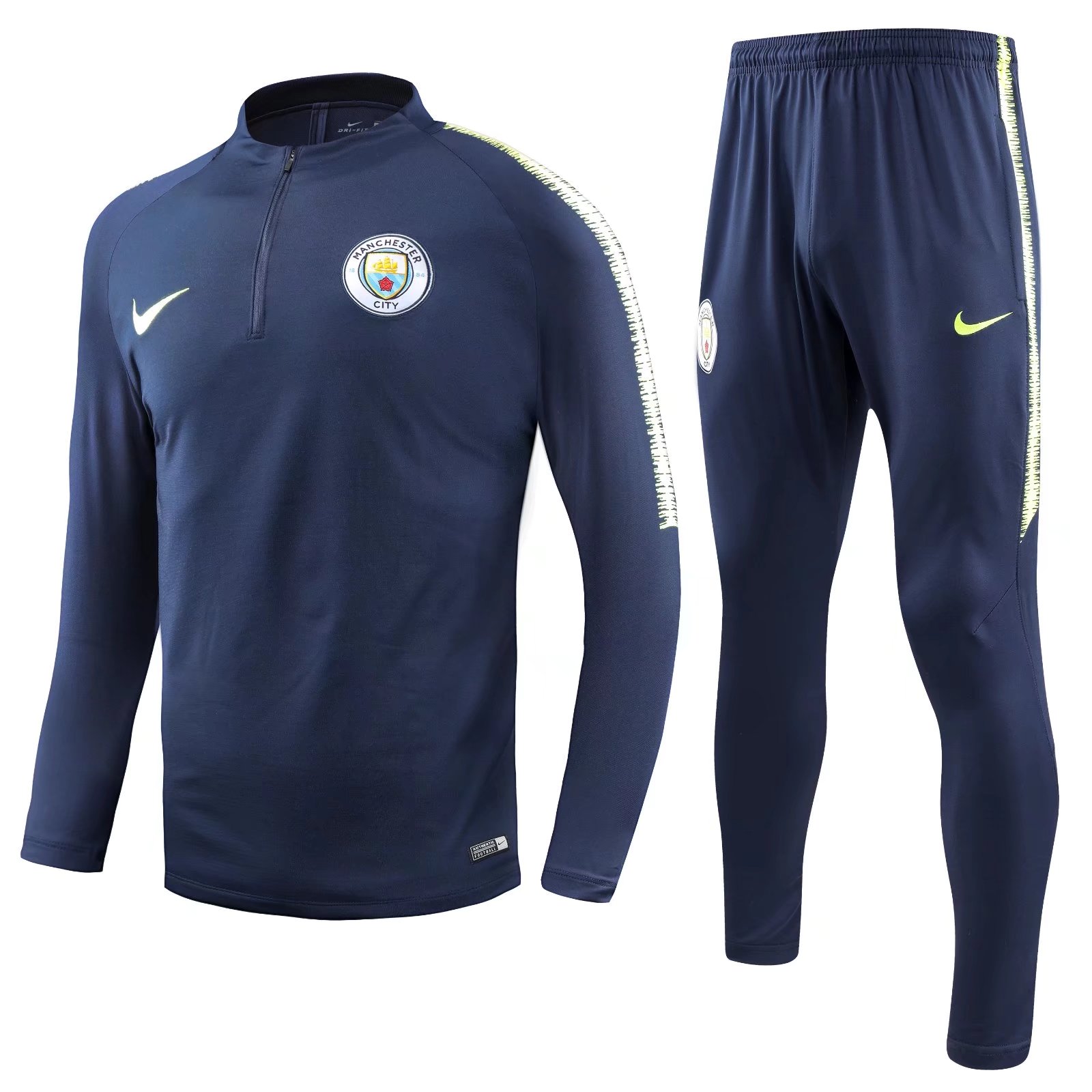 Manchester City 2018/19 Navy Training Suit (Shirt+Trouser ...