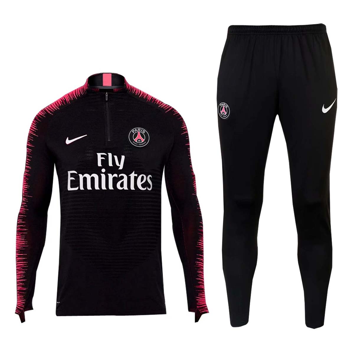 PSG 2018/19 Zipper Black Stripe Training Suit | Dosoccerjersey Shop