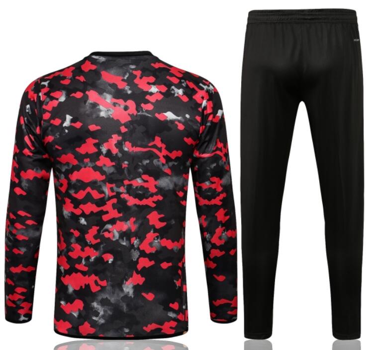 Arsenal 2021/22 Red Black Training Suit (Sweatshirt+Trouser ...