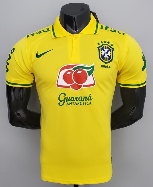 Brazil 2021/22 Yellow Polo Shirt | Dosoccerjersey Shop