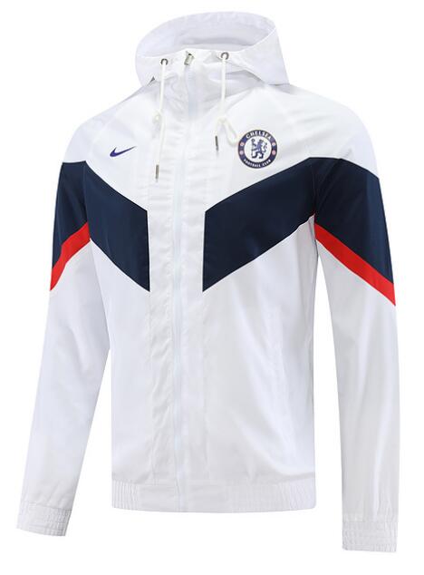 Chelsea 2022/23 White Navy Windbreaker Jacket | Dosoccerjersey Shop
