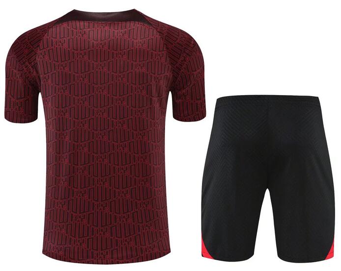 Liverpool 2022/23 Maroon Training Uniforms (Shirt+Shorts ...
