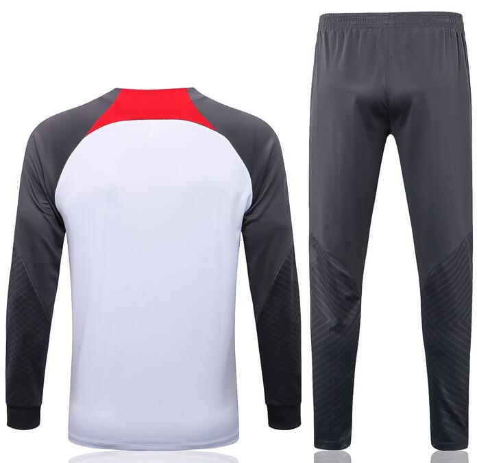 Liverpool 2022/23 White Grey Training Suits (Jacket+Trouser ...