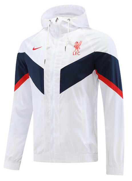 Liverpool 2022/23 White Navy Windbreaker Jacket | Dosoccerjersey Shop