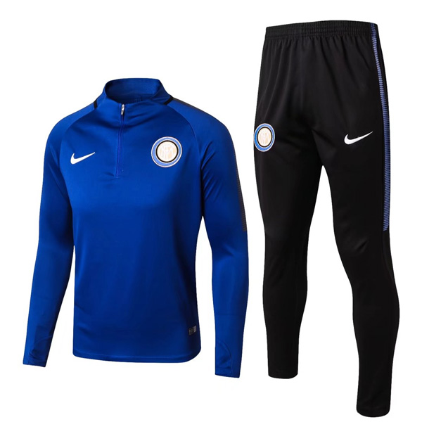 Manchester City 2017/18 Blue Training Suits(High Neck Zipper Shirt ...