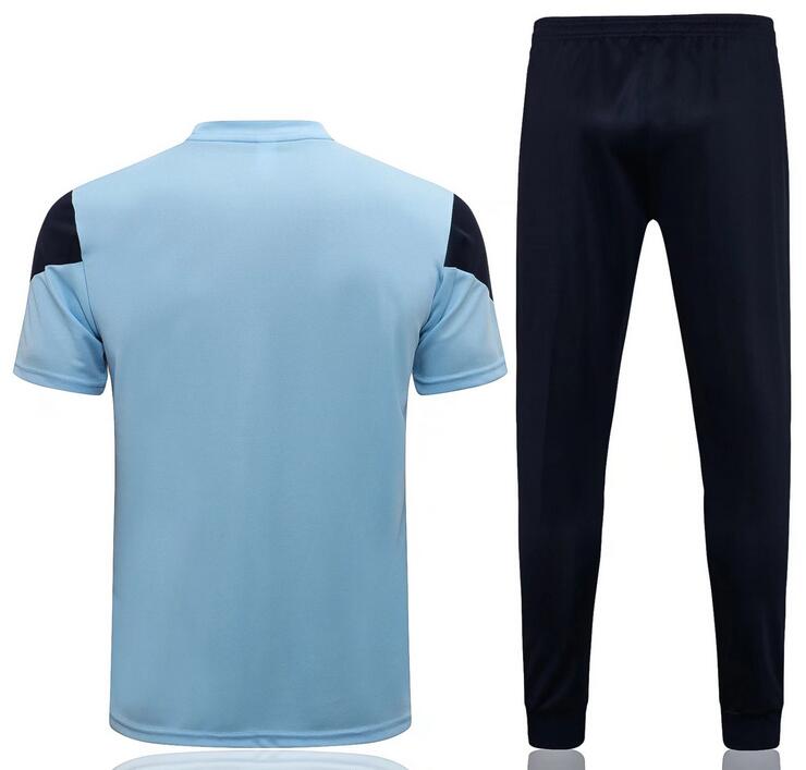 Manchester City 2021/22 Blue Training Suit (Shirt+Trouser ...