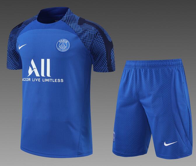 PSG 2022/23 Blue Training Uniforms (Shirt+Shorts) | Dosoccerjersey Shop