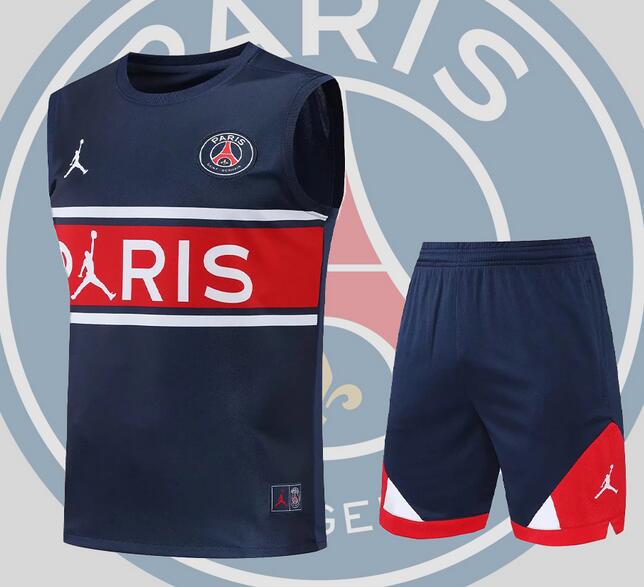 PSG 2022/23 Navy Red Vest Training Uniforms | Dosoccerjersey Shop