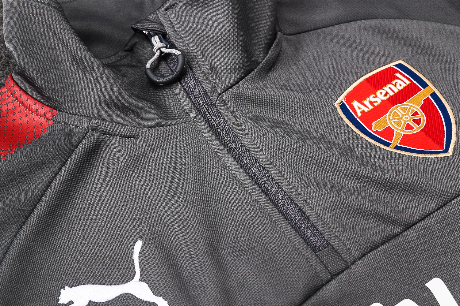 Arsenal 2017/18 Gray 1/4 Zip Squad Training Sweat Shirt Top ...