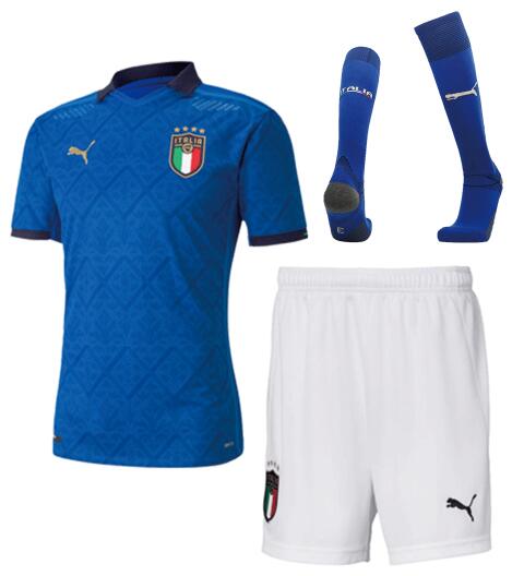 Italy 2020 Home Soccer Children Full Kits | Dosoccerjersey Shop