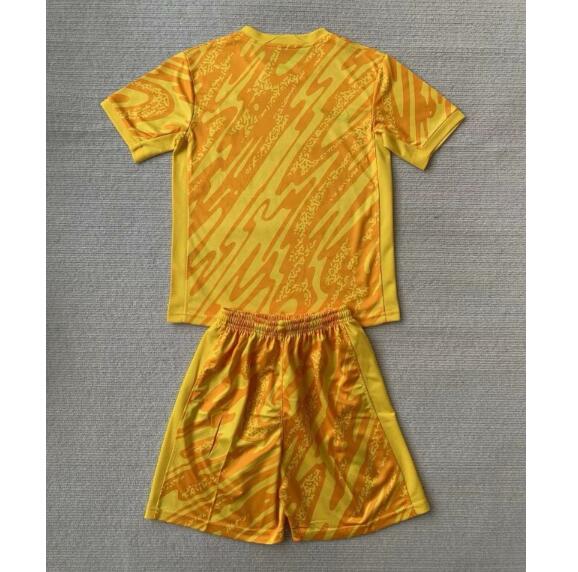 Portugal 2024 Euro Cup Goalkeeper Kids Soccer Team Kit Children Shirt ...